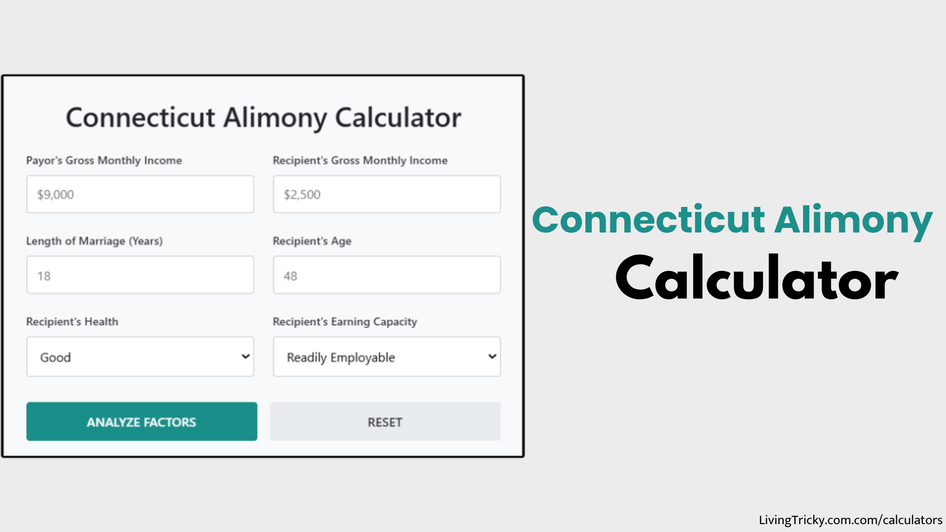 Connecticut Maintenance (Alimony) Calculator – LivingTricky