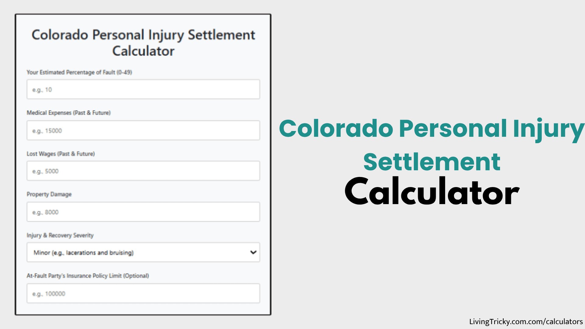 Colorado Personal Injury Settlement Calculator – LivingTricky