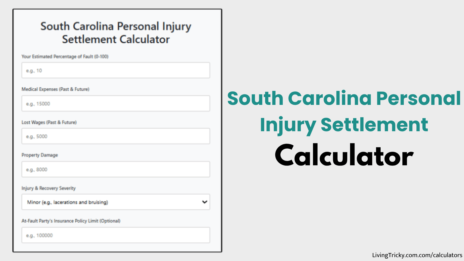 South Carolina Personal Injury Settlement Calculator – LivingTricky