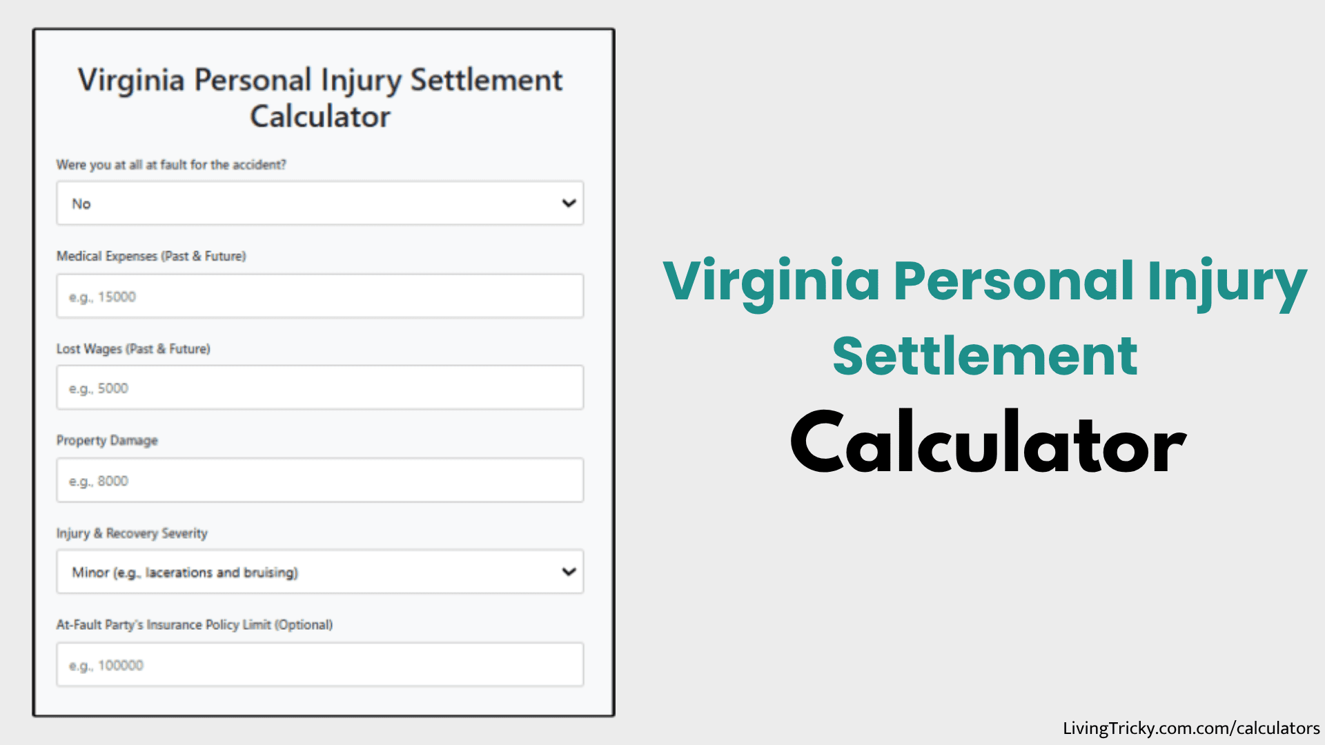 Virginia Personal Injury Settlement Calculator – LivingTricky