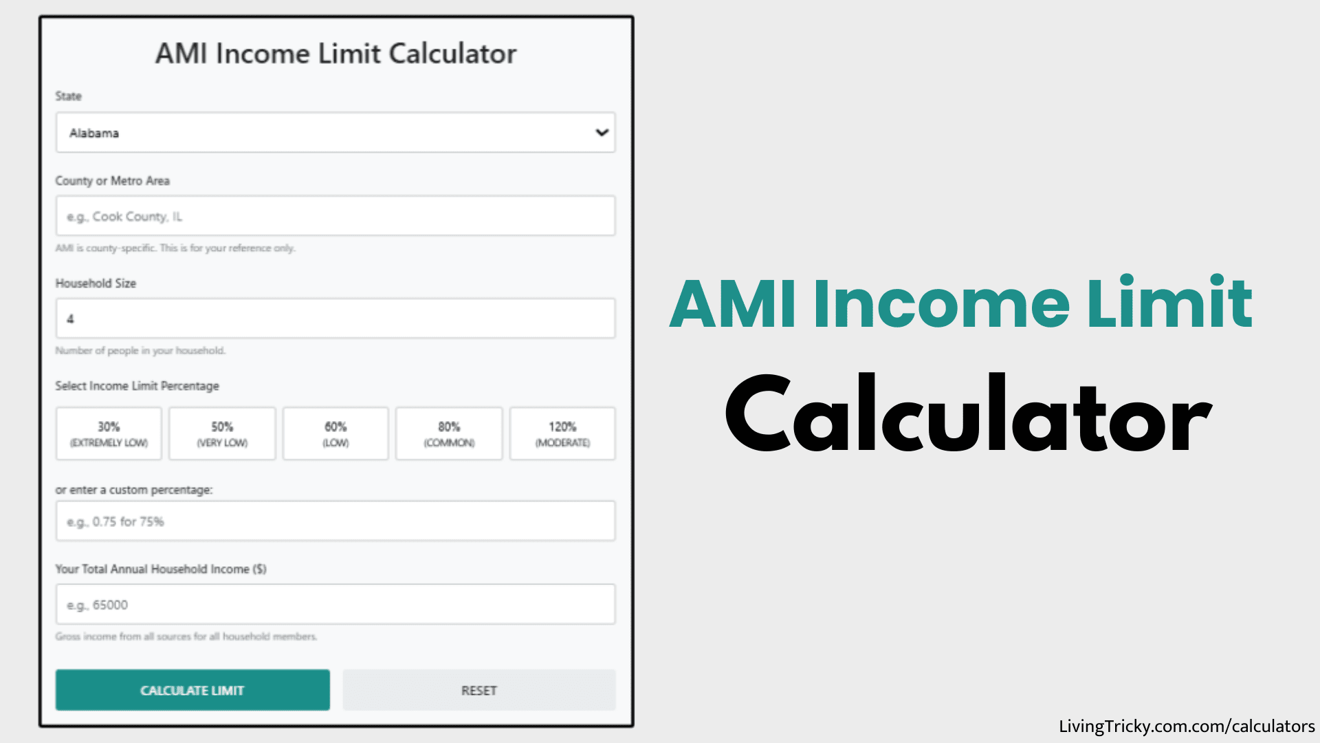 AMI Income Limit Calculator – LivingTricky