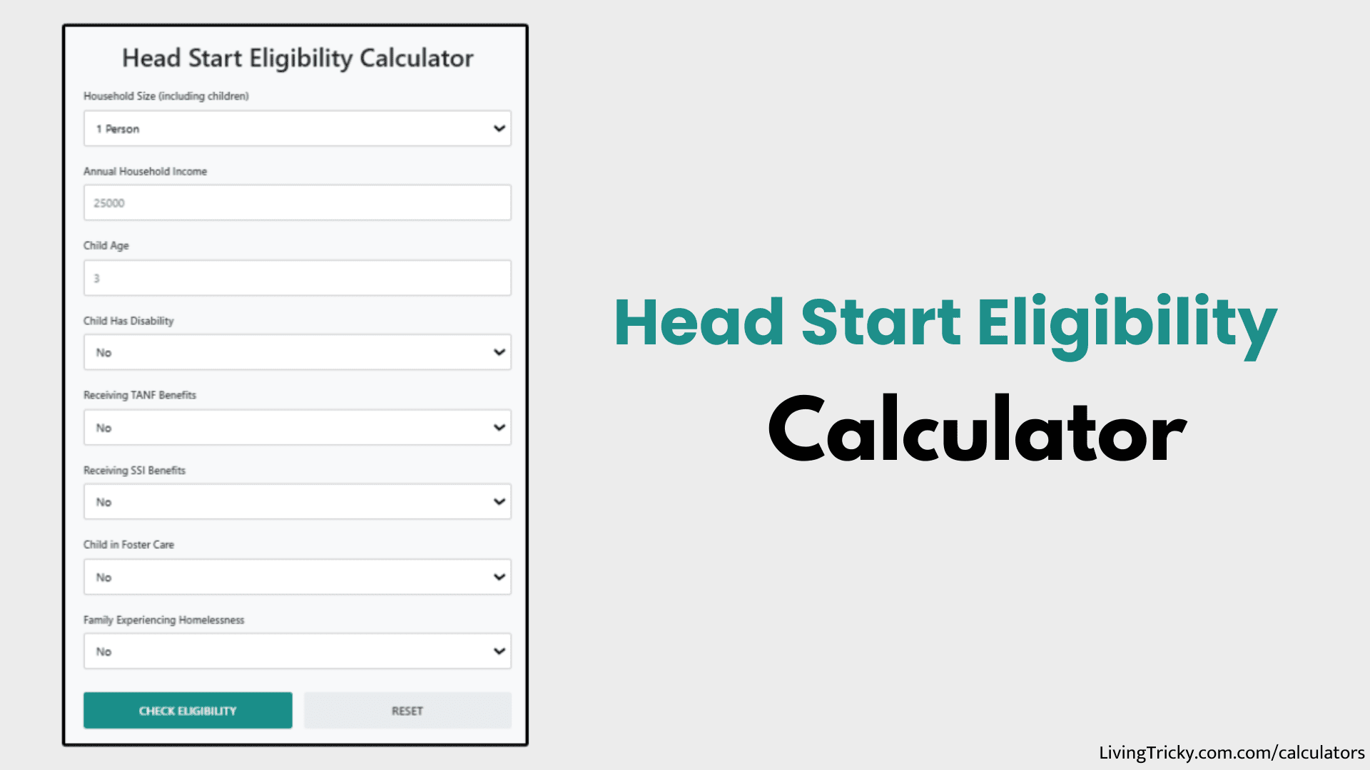 Head Start Eligibility Calculator – LivingTricky