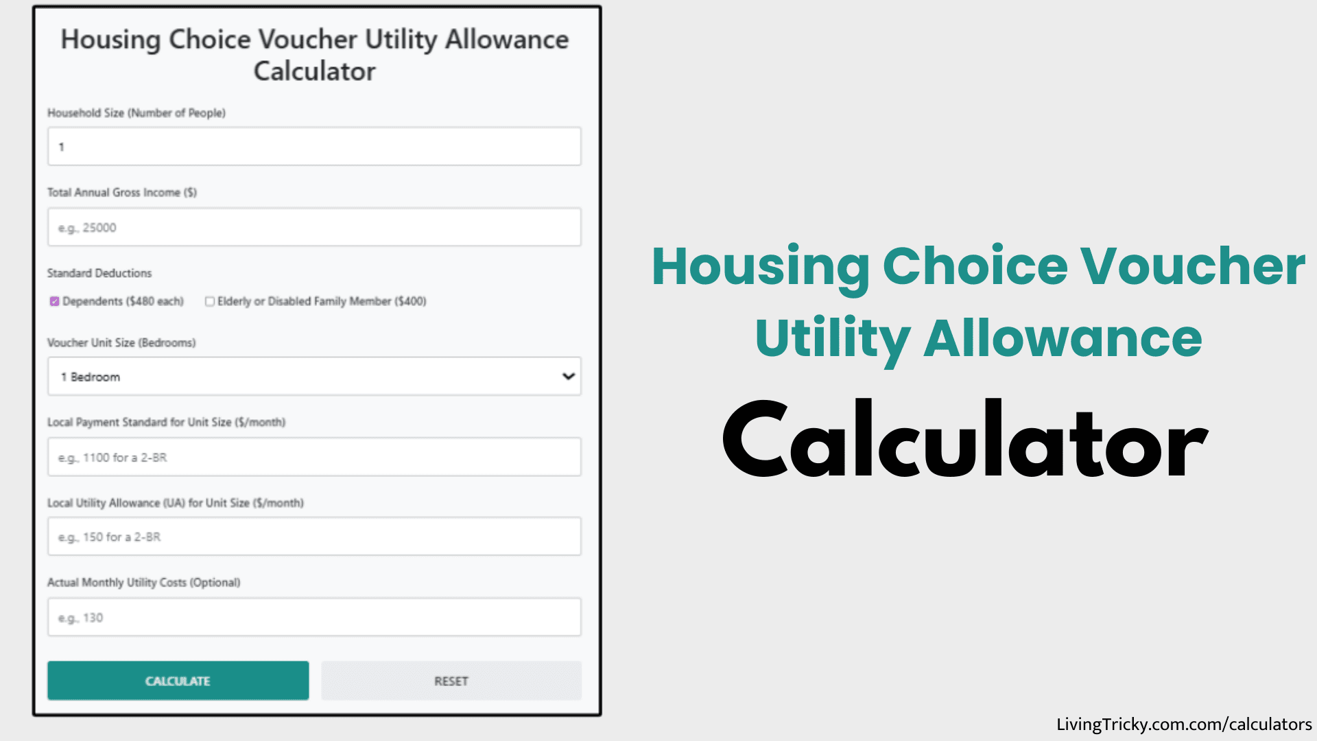 Housing Choice Voucher Utility Allowance Calculator – LivingTricky