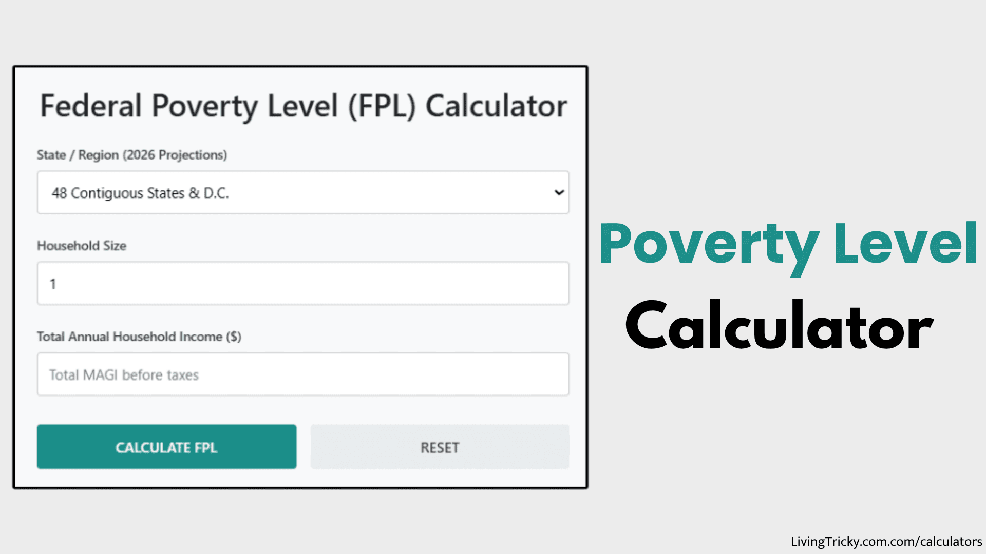 Poverty Level Calculator – LivingTricky
