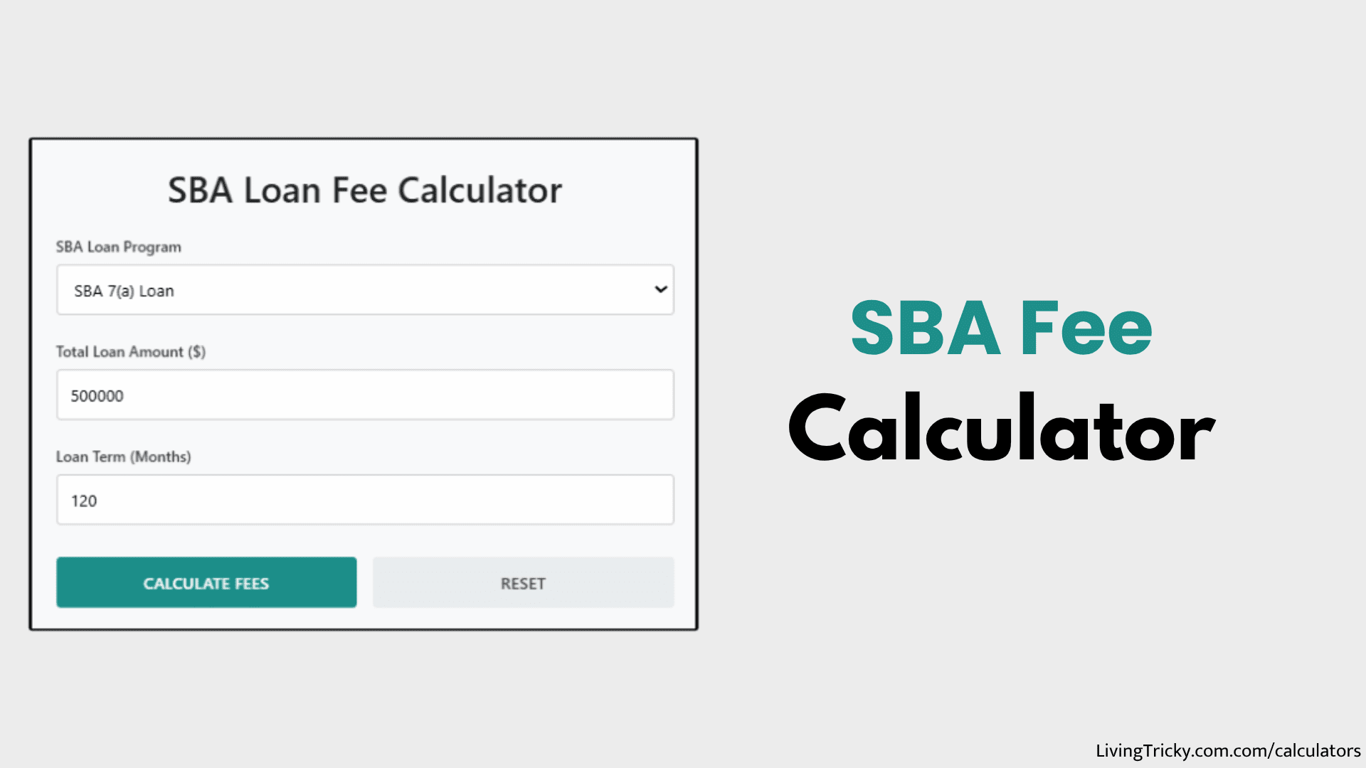 SBA Fee Calculator – LivingTricky