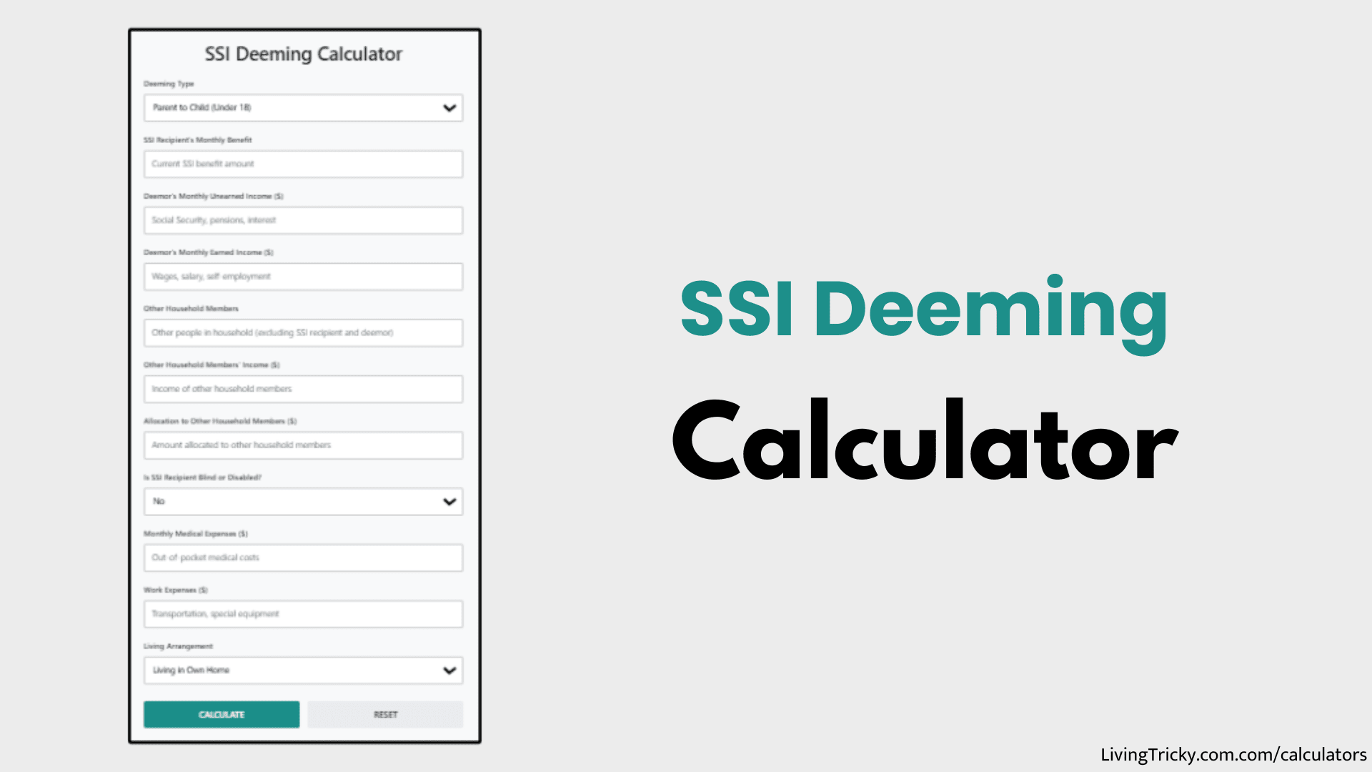 SSI Deeming Calculator – LivingTricky