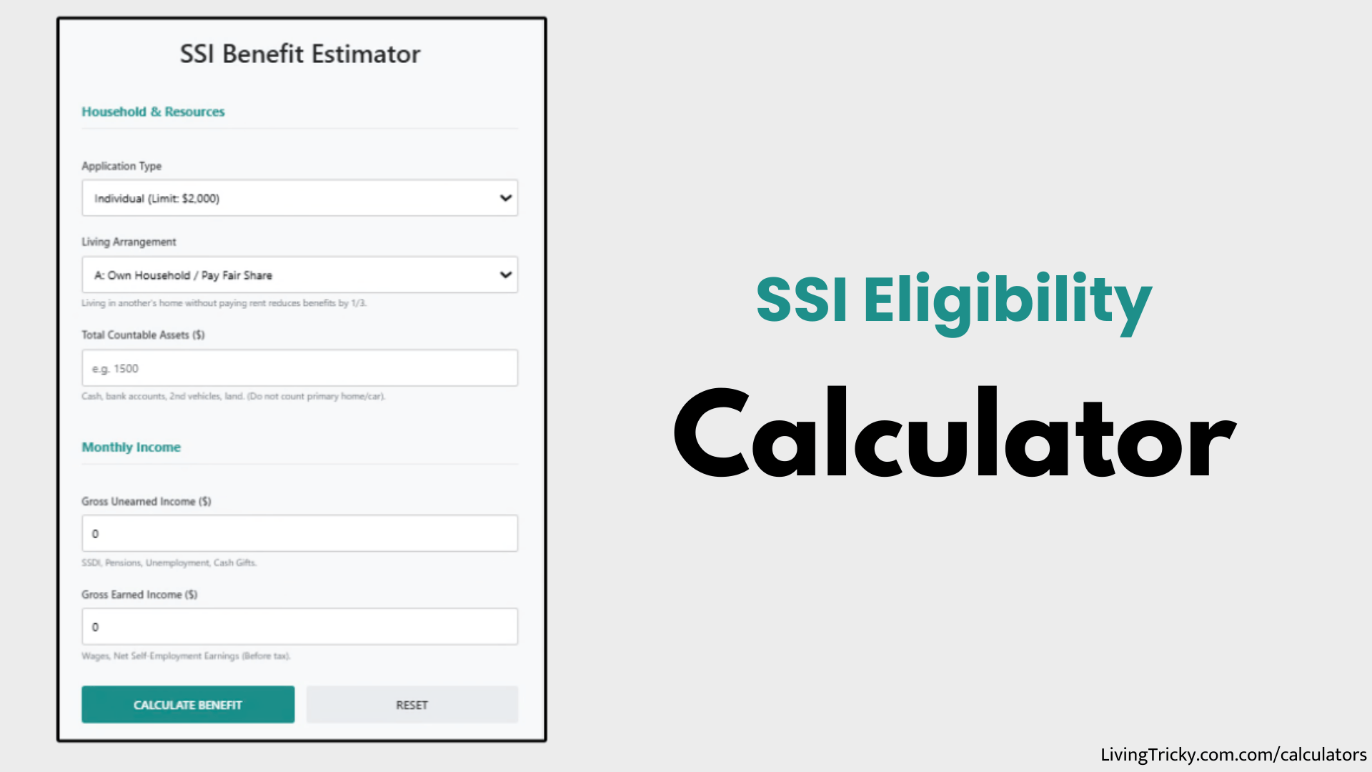 SSI Eligibility Calculator – LivingTricky