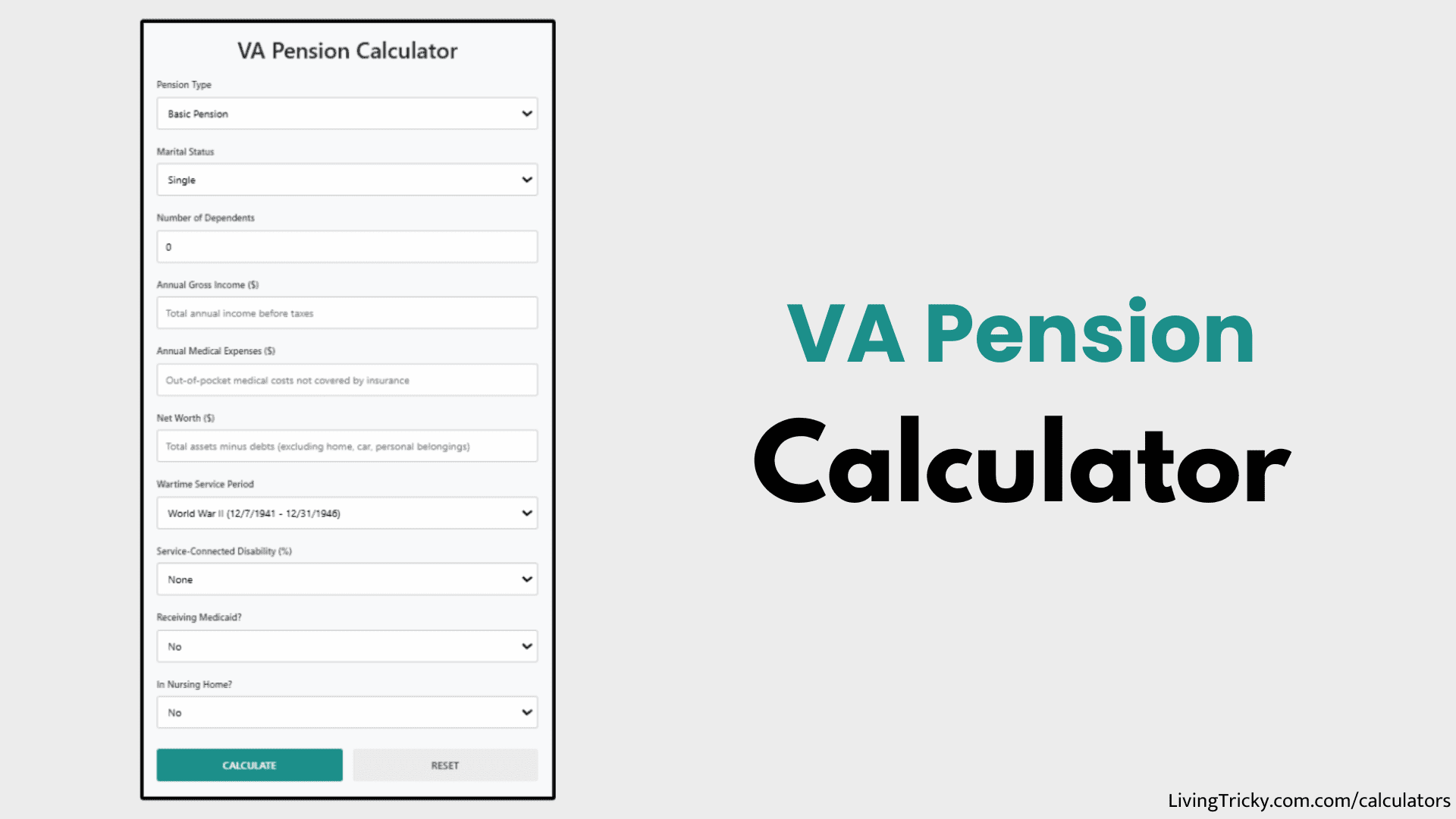 VA Pension Calculator – LivingTricky