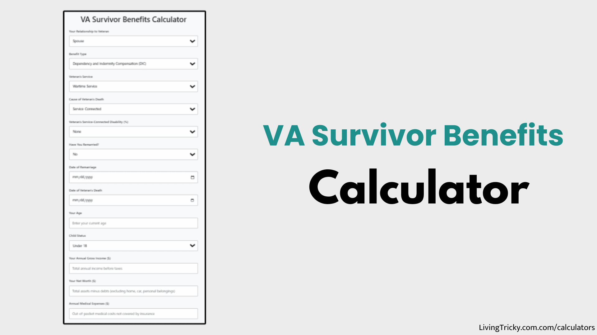 VA Survivor Benefits Calculator – LivingTricky